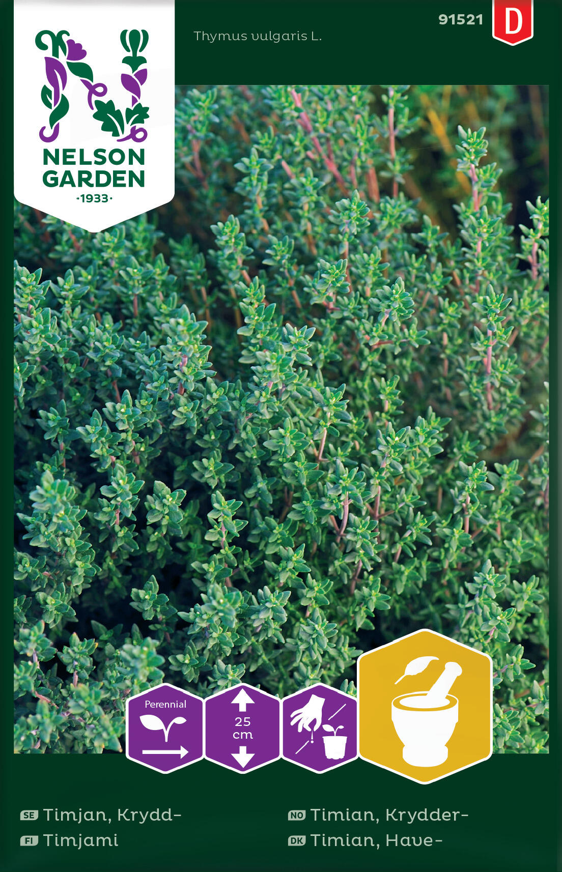 Timjami - Valikoidut yrttisiemenet - Nelson Garden